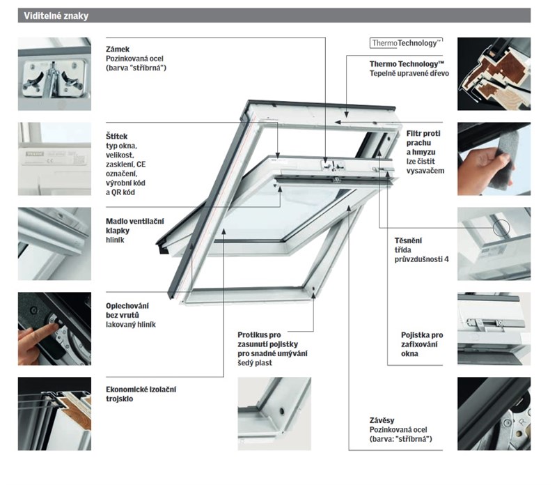 VELUX Kyvné střešní okno GLU 0061 MK06 | stavebniny - stawebniny