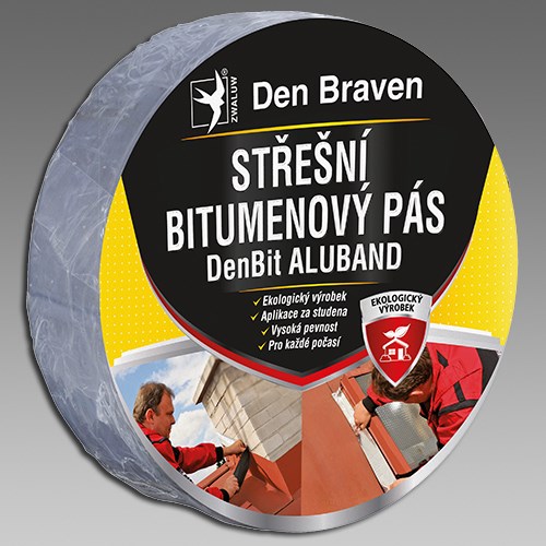 DEN BRAVEN Střešní bitumenový pás / DenBit Aluband 100mm*10m ...