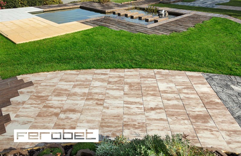 FEROBET Plošná dlažba 50/50/5 Standard Latte | stavebniny - stawebniny