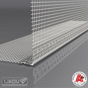 LIKOV LK AL 100 lišta rohová s prolisem s tkaninou VERTEX 100/100mm ...