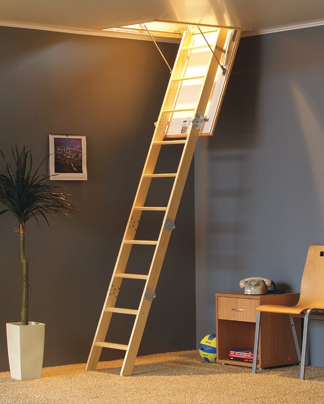 TRIANT Půdní skládací schody MINI 11 THERM 60x85cm - 11 schodnic ...